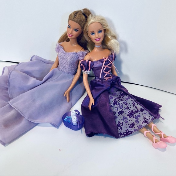 Barbie | Toys | Lot Of 2 Vintage Y2k Barbie Dolls Redressed Purple ...